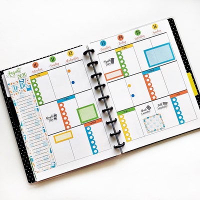 Undated Weekly Planner Printable Lined Top Box Layout - Etsy