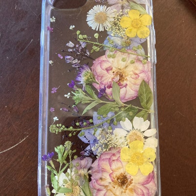 Real Pressed Flower Phone Case for iPhone 15 14 13 12 11 Pro Max X XR ...