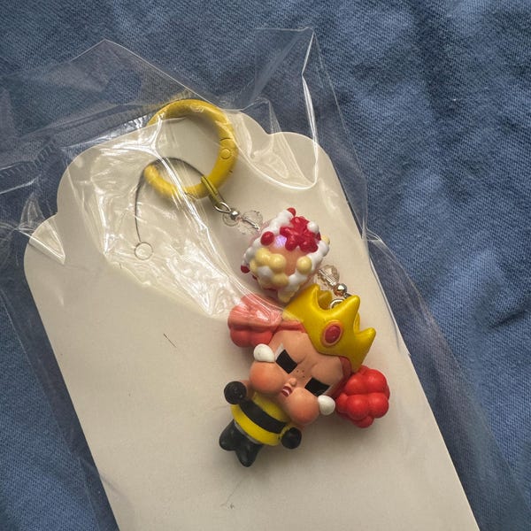 Dimoo Figures Hand Painted Bead Keychain | Bag Charm | Phone Charm ...