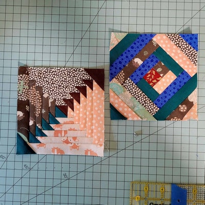 Woven Log Cabin, Foundation Paper Piecing Pattern, FPP, Multiple Sizes ...