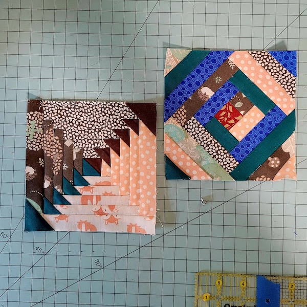 Triangle Log Cabin Foundation Paper Piecing Pattern, FPP, Quilt Block ...