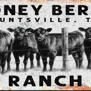 Cattle Company Ranch Farmhouse Cow Decor Sign Family Room Wall Art ...