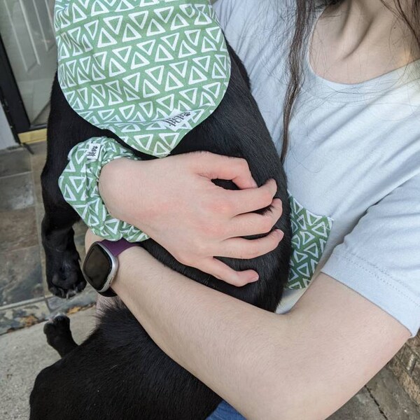 Boho Matching Dog and Owner Gift, Salon Florals Tie on Dog Bandana ...