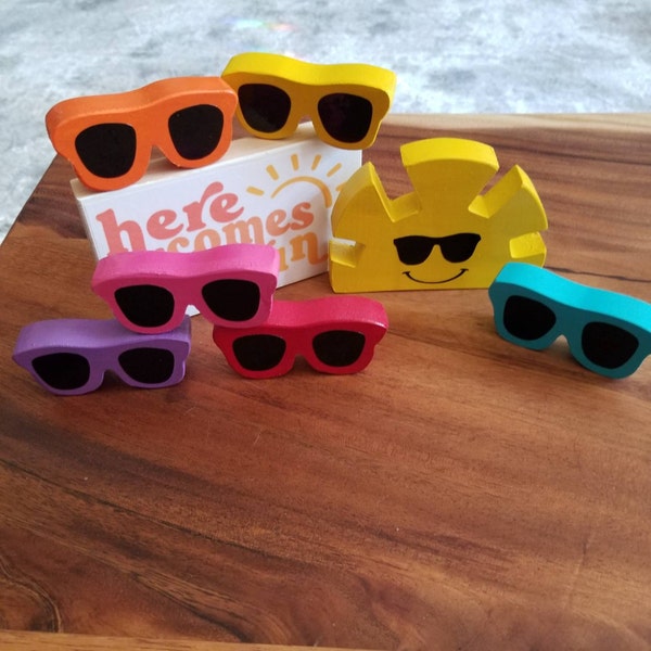 SUNGLASSES, SUN and SUMMER Signs | Wooden | Tiered Tray Decor ...