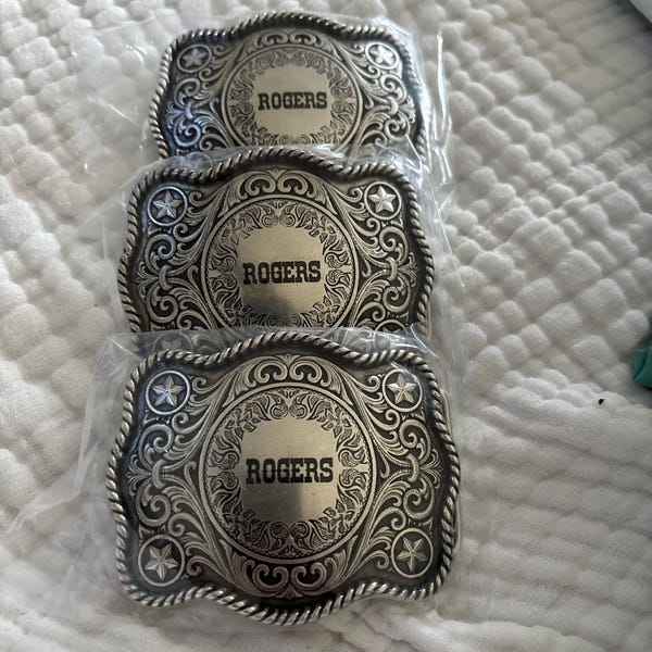 Custom Western Belt Buckle Personalized Mens Belt Buckle Monogram Belt ...