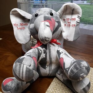 Memory Elephant // Keepsake Elephant // Custom Order Stuffed Elephant ...