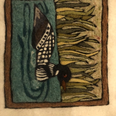 Needle Felting Kit Loon Tapestry Adult Craft Kit Made in - Etsy
