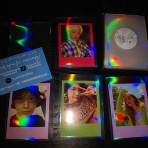Rainbow Effect Holographic Card Sleeves Card Protector 50pcs | Etsy UK