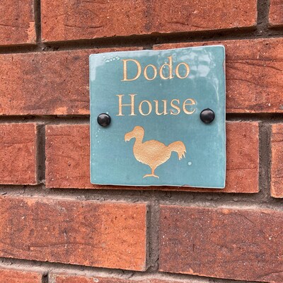 Rustic Natural Slate House Sign Plaque Door Number Street Name ...