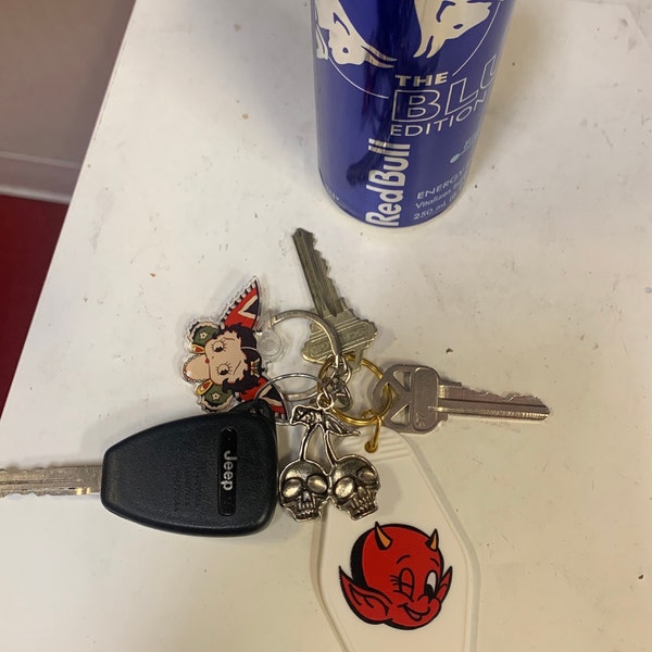 Hot Stuff Devil Keychain Tattoo Flash Acrylic Keychain American ...
