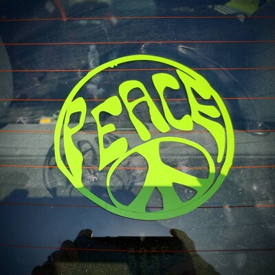 Peace Sign Vinyl Decal Car Window, Mirror, Bumper, Laptop, Yeti ...