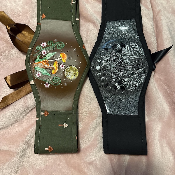 Black Luna Moth Corset Belt - Etsy