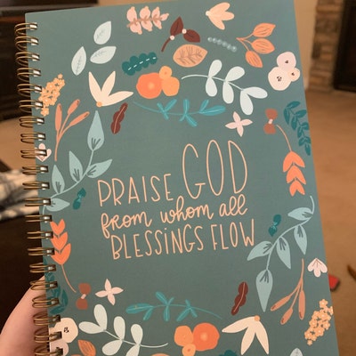 Spiral Notebooks Soft Cover Journal Faith Notebook Praise God From Whom ...