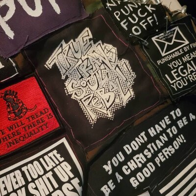 RADIOACTIVE TRANS SYMBOL Large Punk Diy Back Patch - Etsy