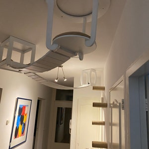 Universal Wood Ceiling Cat Furniture With Connector Cat Tower Shelves ...