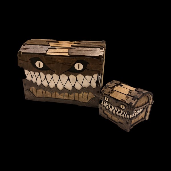 Mimic Chest Laser Cut Files: SVG, PDF, CDR (3-5mm) - Etsy