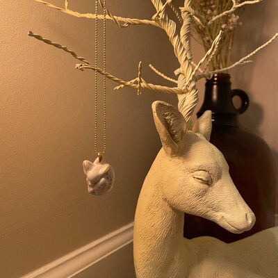 Fox Porcelain Figurine, Stand for Vertical Incense Sticks, Handmade ...