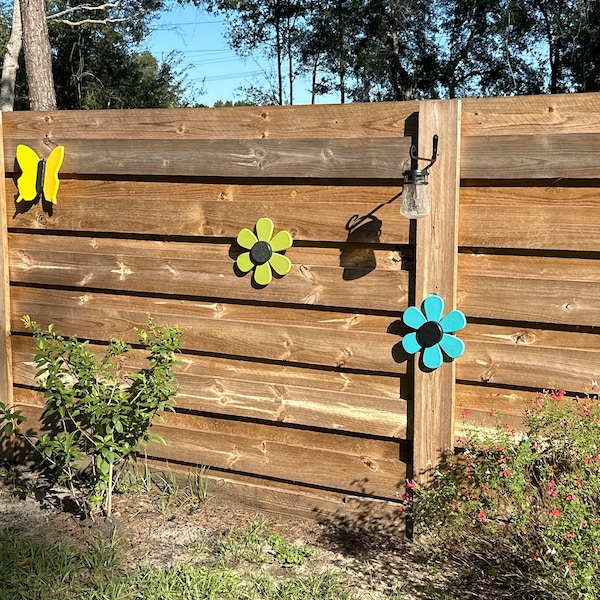 Poly Wall Flower, Fence Flower, Outdoor Decor, Fence Decor, Yard Art ...