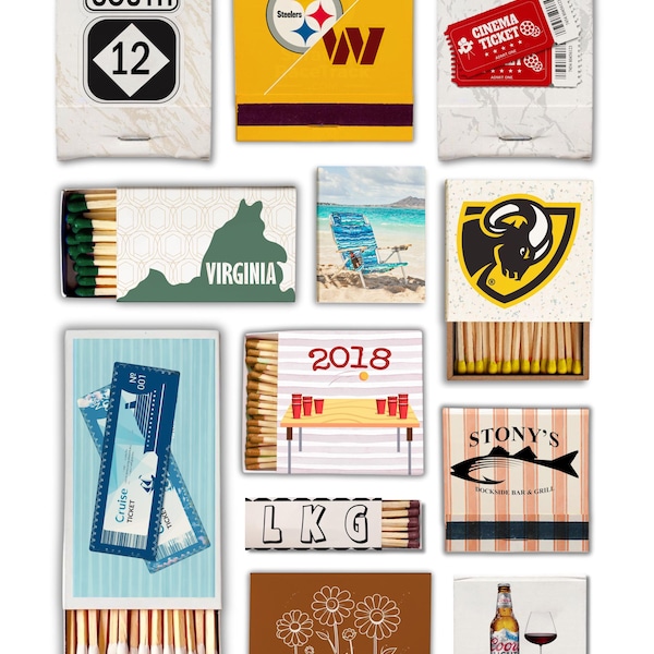 CUSTOM MATCHBOOK ART | Personalized Digital Matchbox Gift | Large ...