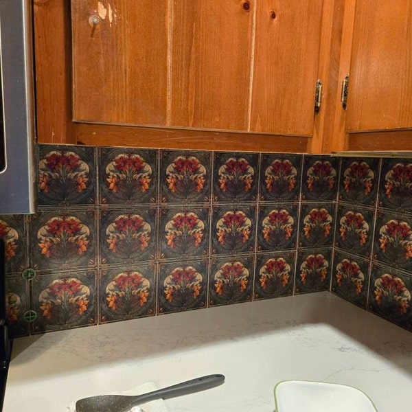 Purple and Turquoise Blue Ceramic Tile Bathroom Tile Decorative Ceramic ...