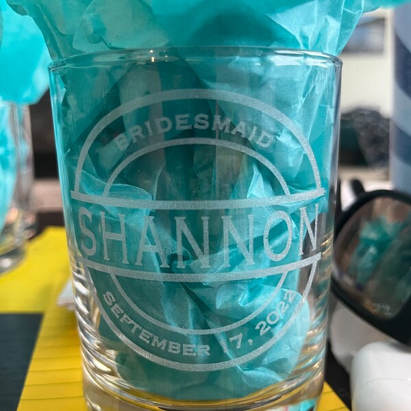 Double Rocks Glass | Custom Groomsmen Gifts | Engraved DOF Glass ...