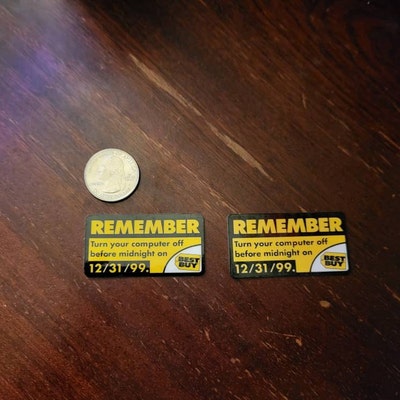 Y2K Reminder Turn off Your Computer 12/31/99 Funny Sticker for Laptop ...