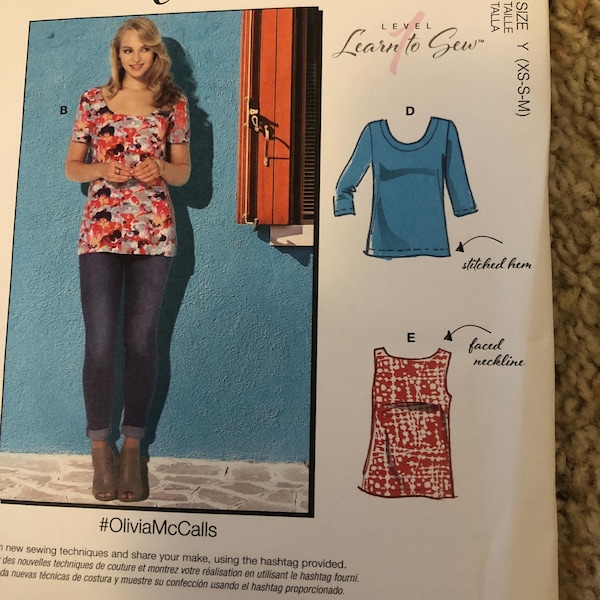 Misses' Pullover Tops Mccall's Sewing Pattern M7322 Uncut, FF - Etsy