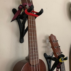 Elegant Ukulele Wall Mount. Display Any Soprano Uke Upright Storage for ...