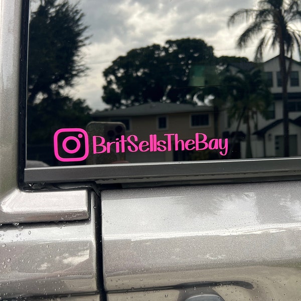 Instagram Decal Snapchat Sticker Instagram Label Username Car Decal ...