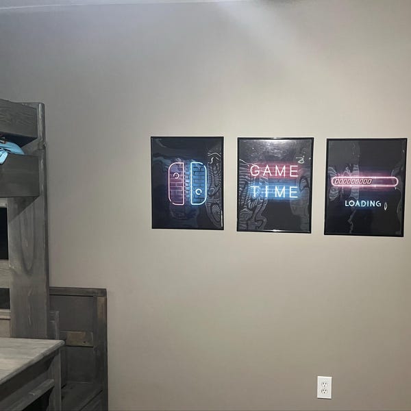 Retro Video Game Controller Wall Decor, Digital Prints, Game Room ...