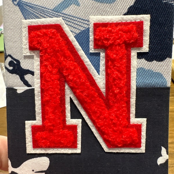 Red English Letters Alphabet Chenille Embroidered Patches for Clothing ...