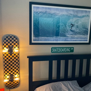 Skateboard Lamp Checkerboard - Etsy