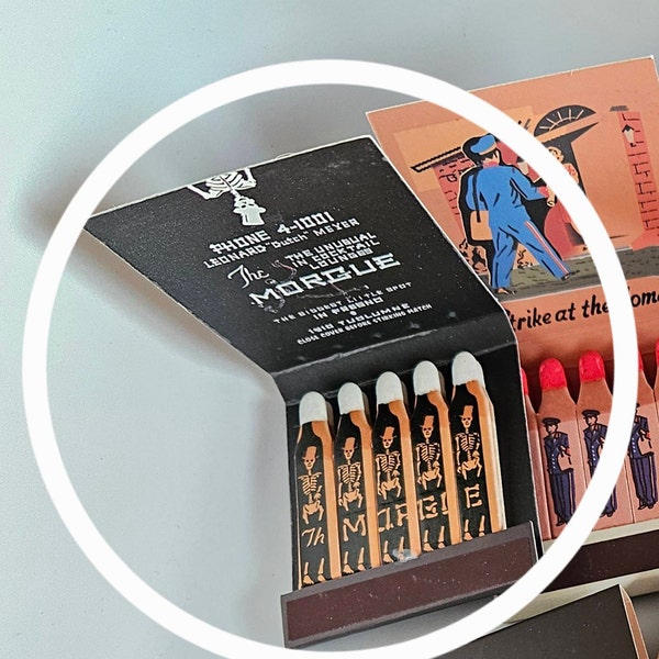 Pack of 10 Vintage Style Matchbooks With Print on Matches - 10 Unique ...