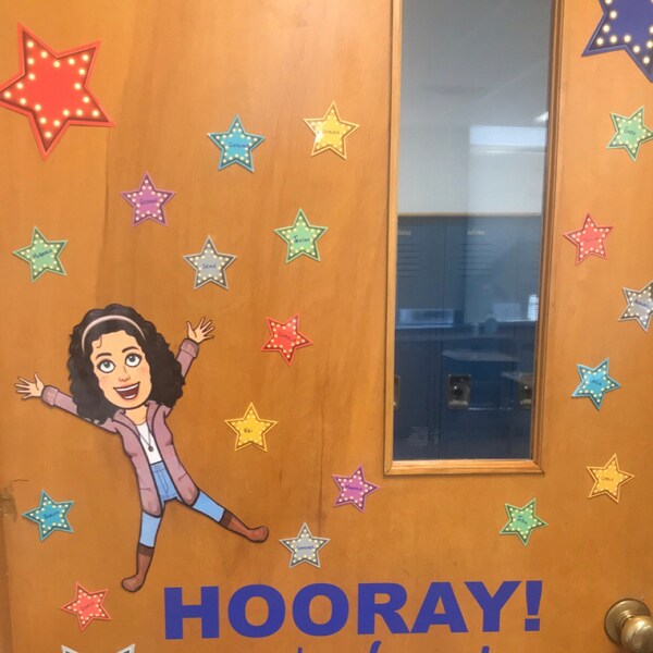 Hooray You're Here Decal for Classroom Door Elementary School Vinyl ...