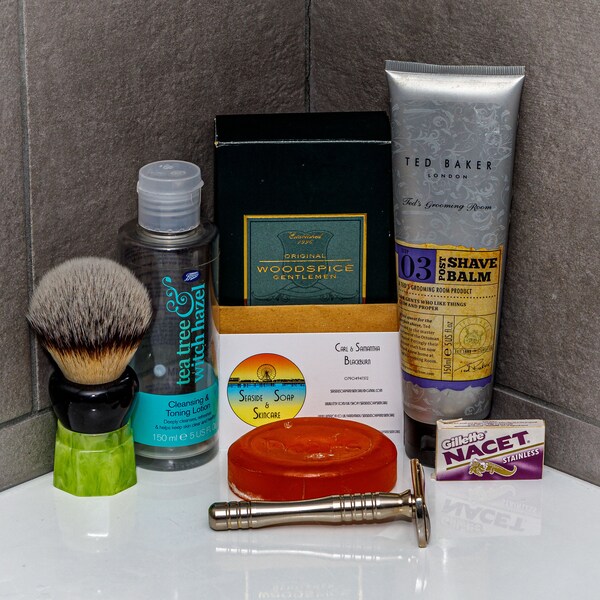 Handcrafted Vegan Shaving Set Lavender and Lemongrass Scented Gift Set ...