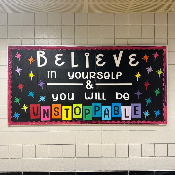 Believe in Yourself Bulletin Board Kit: Classroom Decor - Etsy