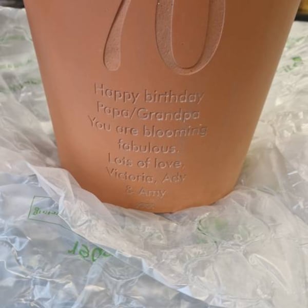 Personalised Birthday Flower Pot - Etsy UK