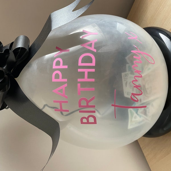 Birthday Money Popping Balloon Personalised Birthday Balloon POP ME DIY ...