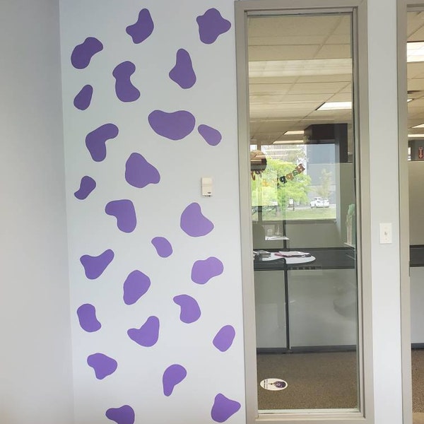 Cow Spot Wall Decals - Polka Dot Wall Stickers, Cow Print Wall Art ...