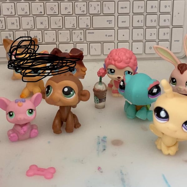 Littlest Pet Shop Rare Vintage LPS Horses Alpaca Llama Glitter Deer ...