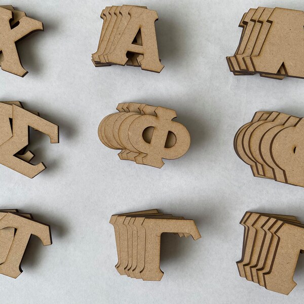 Double Stacked Wooden Greek Alphabet Letter | Word for Fraternity ...
