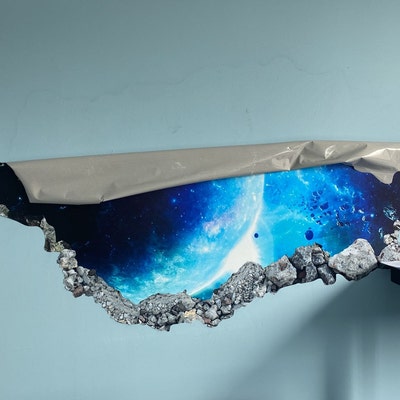 Beach Wall Decal Shore Sunset 3D Smashed Wall Art Sticker - Etsy