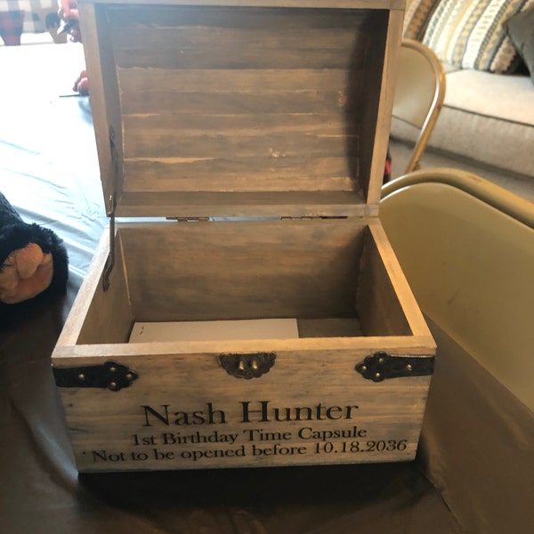 Baby Time Capsule 1st Birthday First Birthday Baby Keepsake Box Small ...