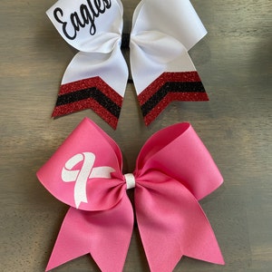 Custom Cheer Bow With Chevron Tail and 1 NAME. | Etsy