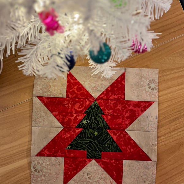 Christmas Tree in Star 5 Sizes PDF Instant Download, Foundation Paper ...