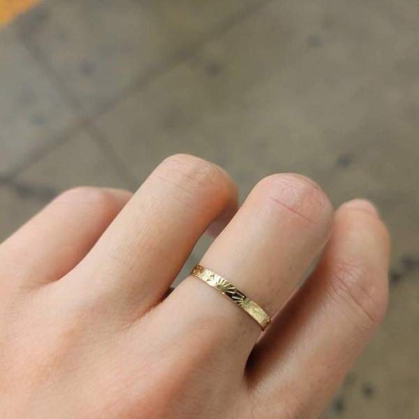 SARAI 14K Gold Fill Sun Ring • Gold Sunshine Ring • Dainty Gold Ring ...