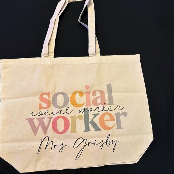Social Worker Gift Bag, Social Worker Tote Bag, Social Worker ...