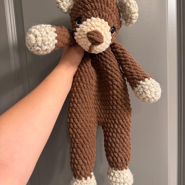 Bear Snuggler Crochet Pattern, Bear Lovey Pattern, Cuddle Toy ...