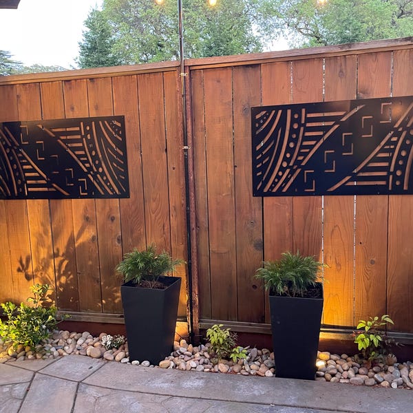 Metal Privacy Screen for Garden, Outdoor Decorative Aluminum Panel ...