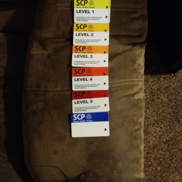 SCP Foundation Key Cards - Containment Breach Version - Etsy Australia